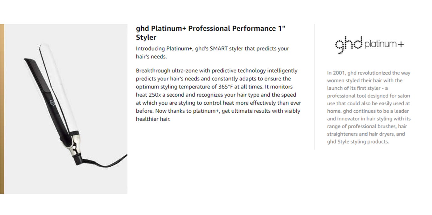 ghd Platinum Professional Hair Styler White UAE | Dubai, Abu Dhabi