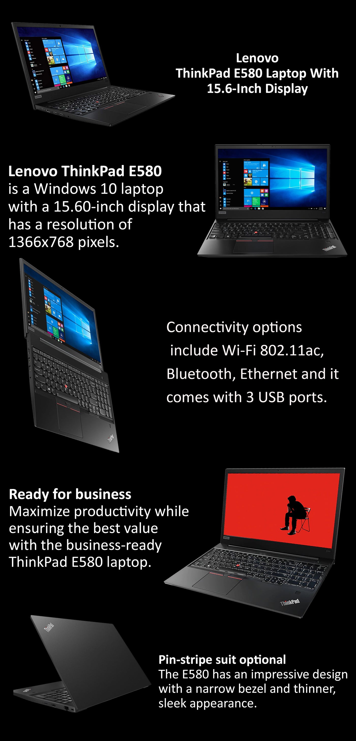 تسوق لينوفو وThinkPad E580 Laptop With 15.6-Inch Display, Core i7 ...