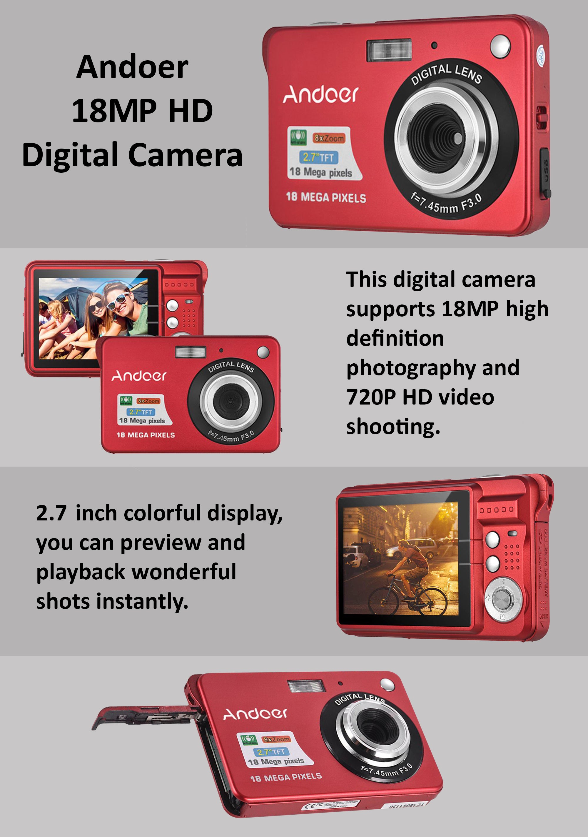 ANDOER 18M HD Digital Camera Video UAE | Dubai, Abu Dhabi