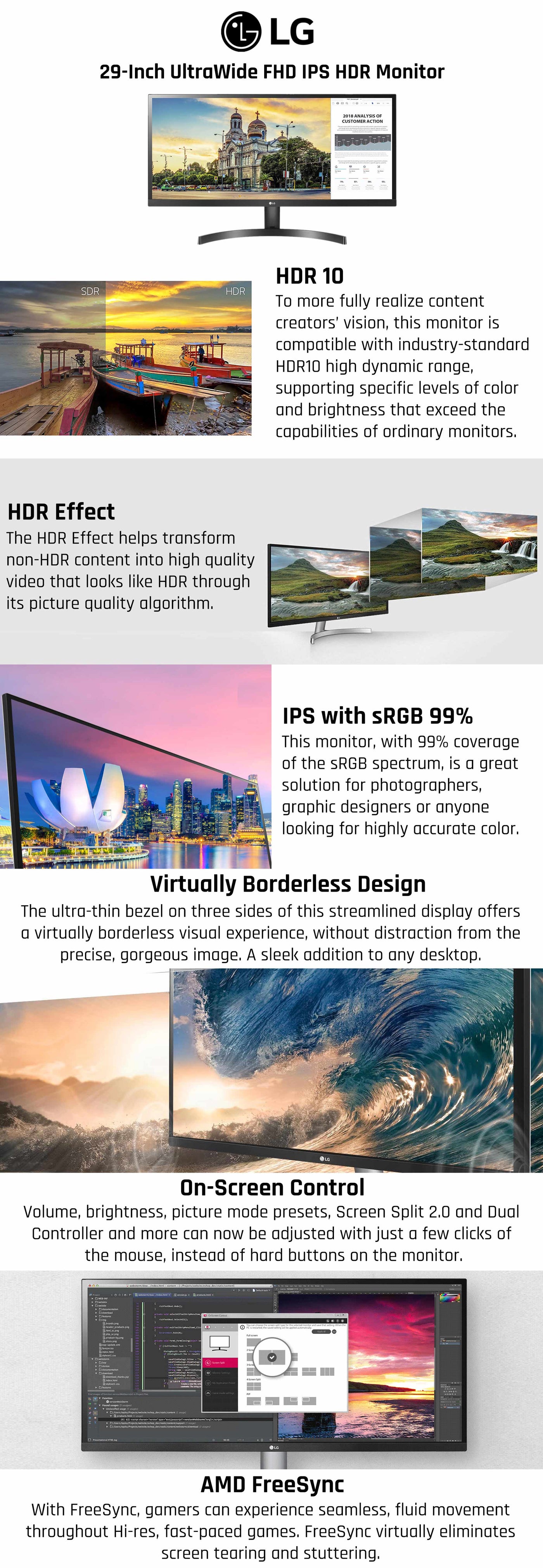 Lg 29-Inch UltraWide FHD IPS HDR Monitor Black Egypt | Cairo, Giza