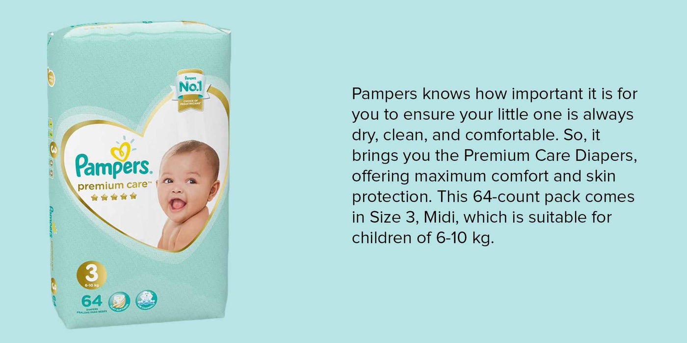 Pampers Pampers Premium Care Diapers (64 diapers) Egypt | Cairo, Giza