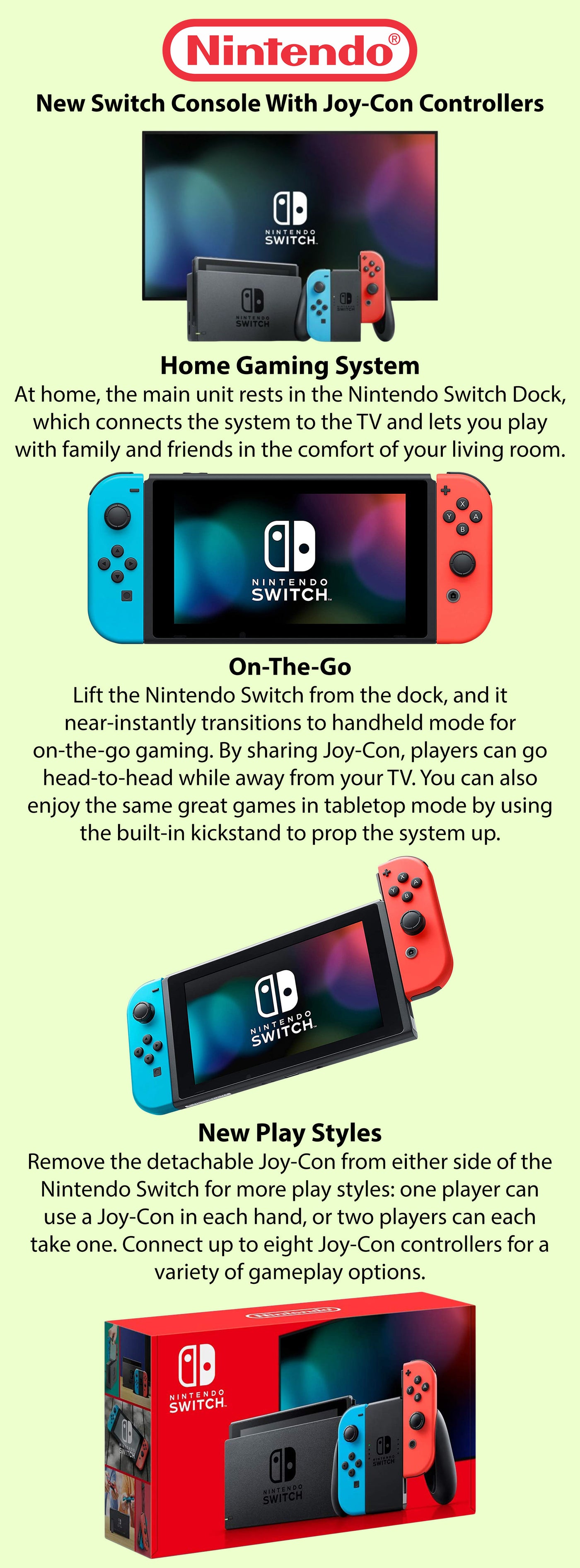 Nintendo New Switch Console With Joy Con Controllers KSA | Riyadh, Jeddah