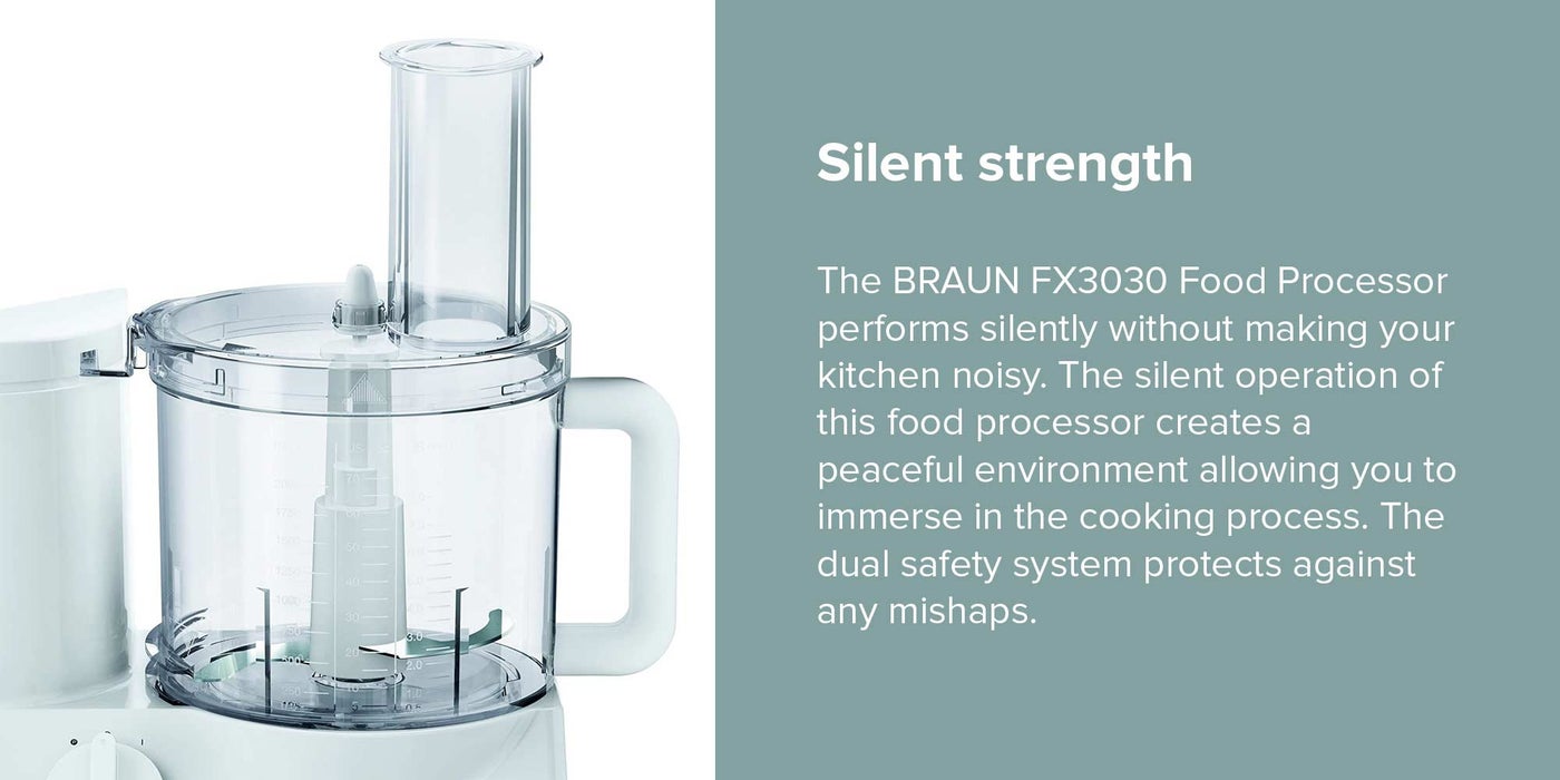 BRAUN Pre Speed Function Food Processor 600W 600.0 W FX3030 White/Clear ...