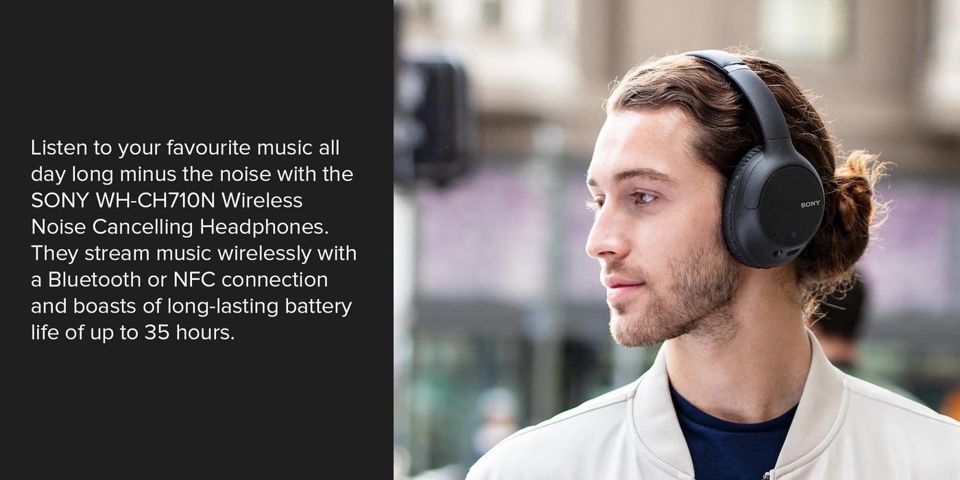 Sony WH-CH710N Over-Ear Noise Cancelling Wireless Bluetooth Headphones ...