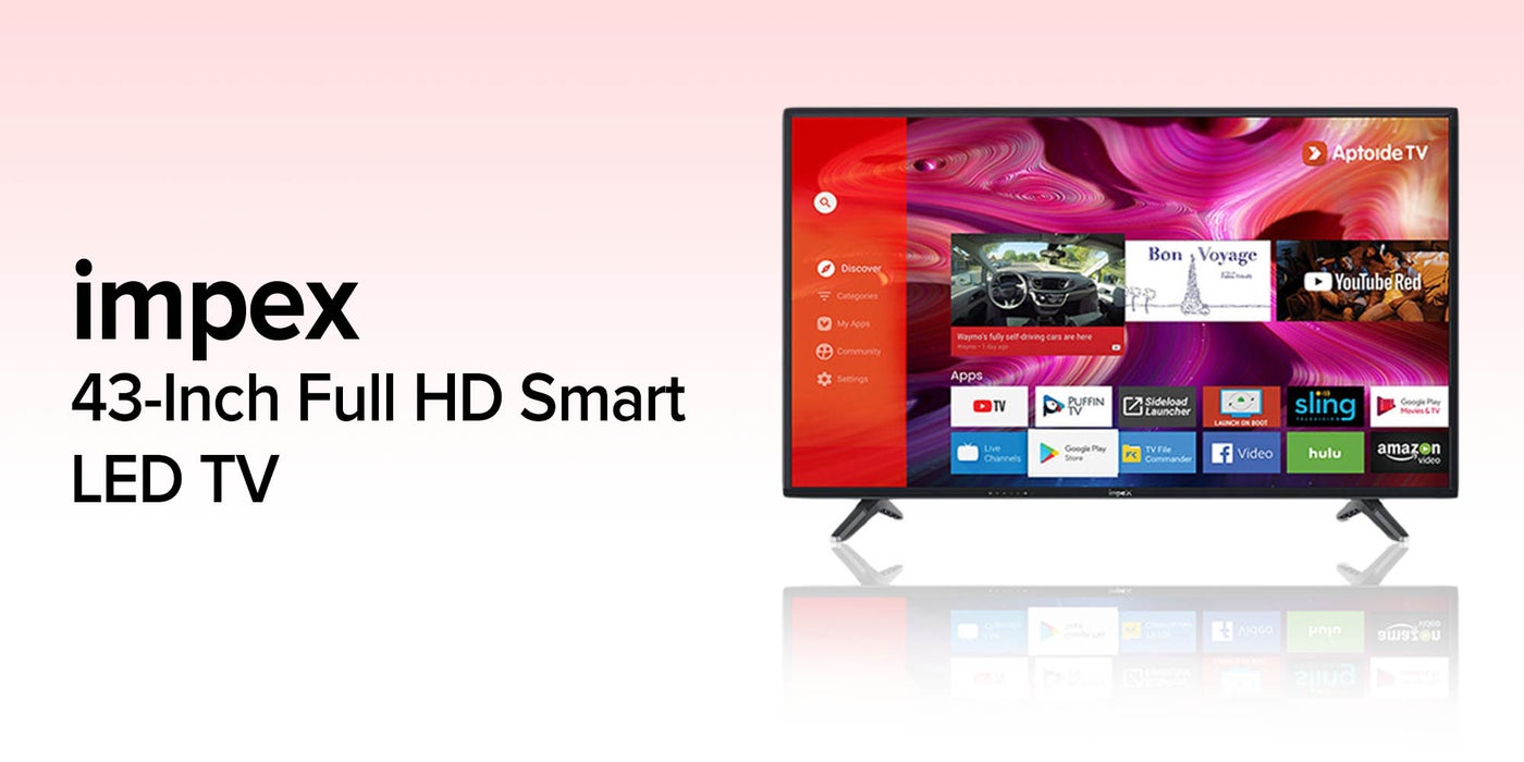 Impex 43-Inch Full HD Smart LED TV GLORIA 43 FHD SMART Black UAE ...