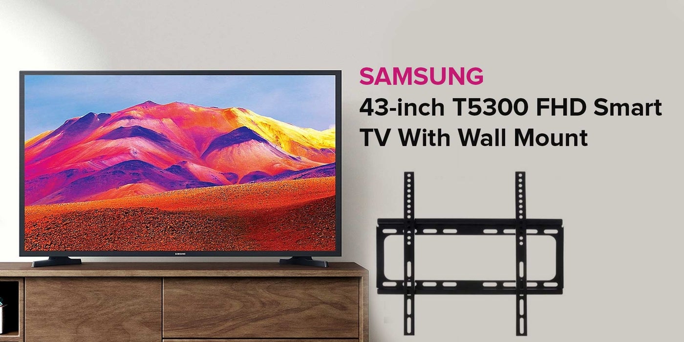 Samsung 43-Inch Full HD Smart TV With Wall Mount UA43T5300 Black Egypt | Cairo, Giza