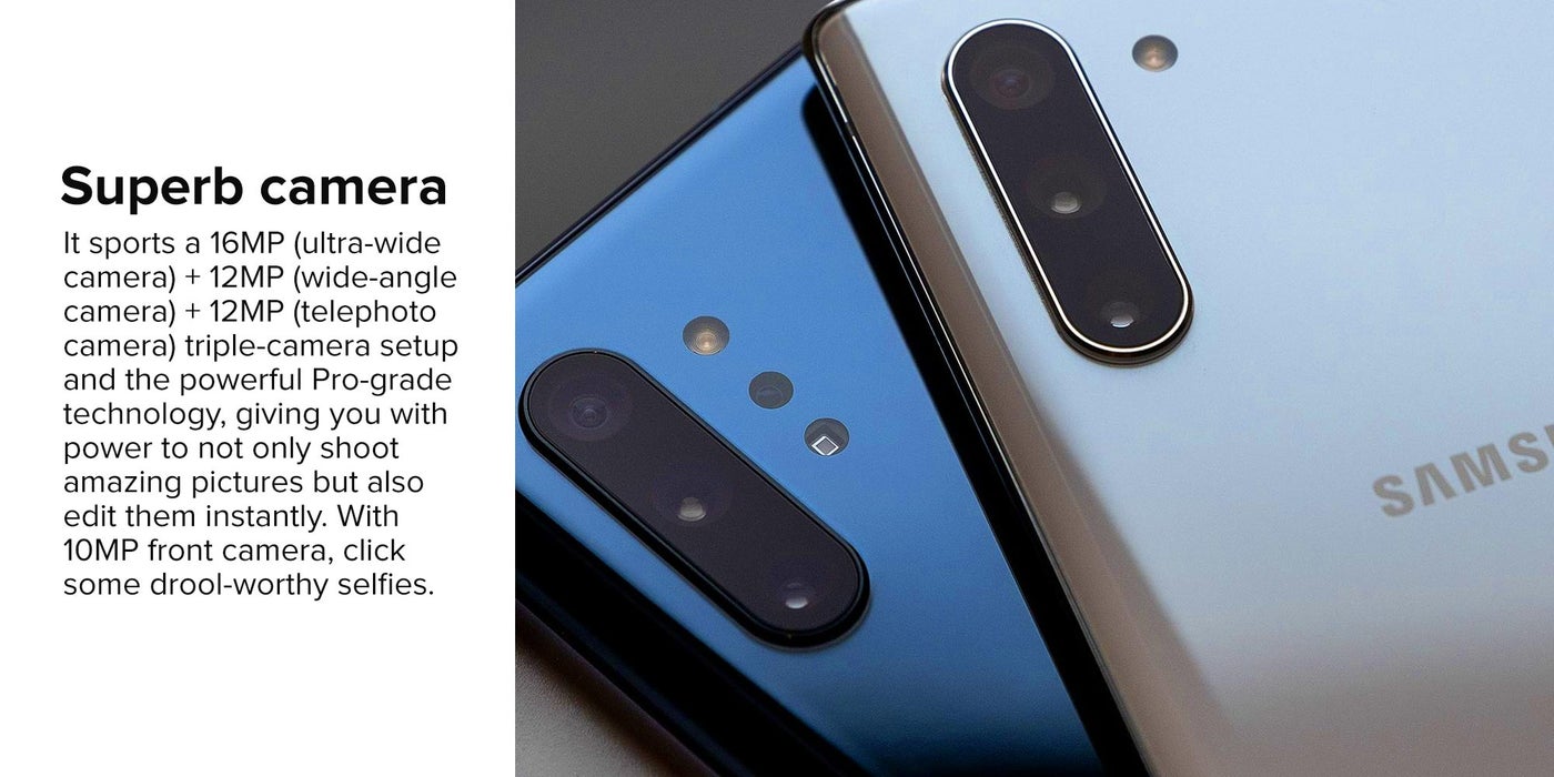 Samsung Galaxy Note 10 Plus Dual SIM Aura Blue 256GB 12GB RAM 4G LTE ...