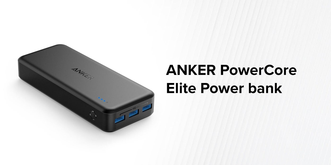 Anker 20000.0 mAh PowerCore Lite Power Bank Black UAE | Dubai, Abu Dhabi