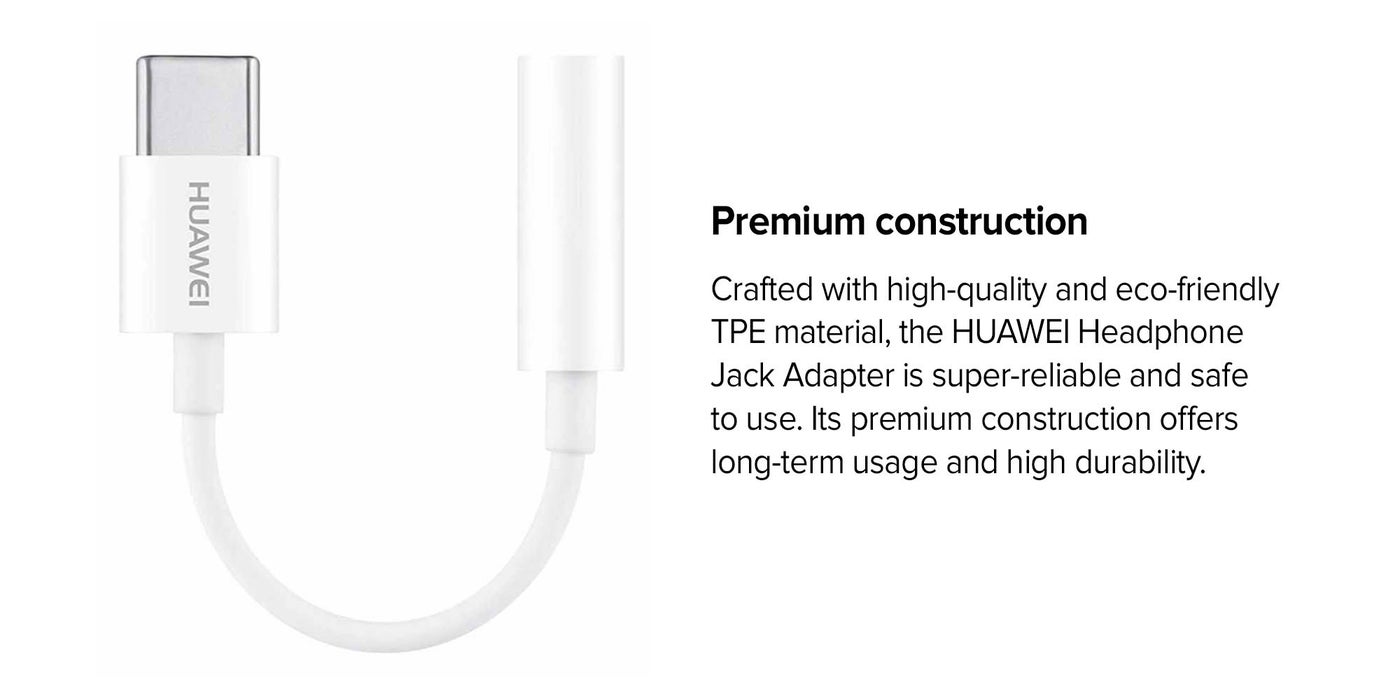 HUAWEI USB Type-C To 3.5mm Jack Connector Adaptor White UAE | Dubai ...