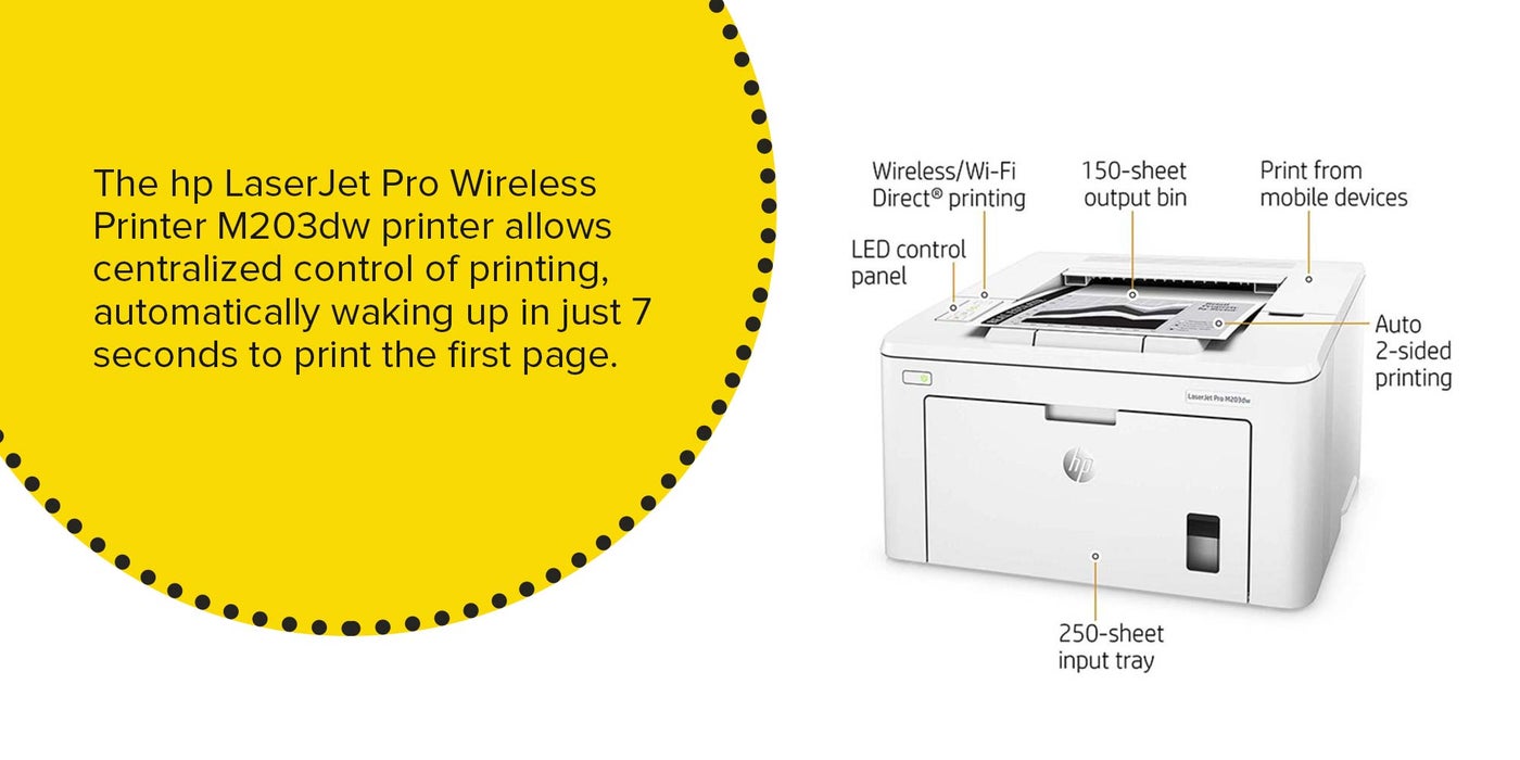 HP LaserJet Pro Wireless Printer M203dw White Egypt | Cairo, Giza