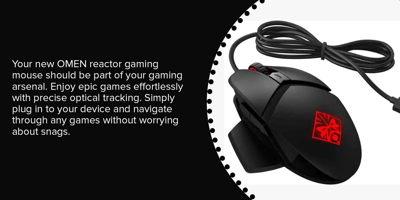 HP HP 2VP02AA Omen Wired USB Gaming Reactor Mouse - Black Red Egypt | Cairo, Giza