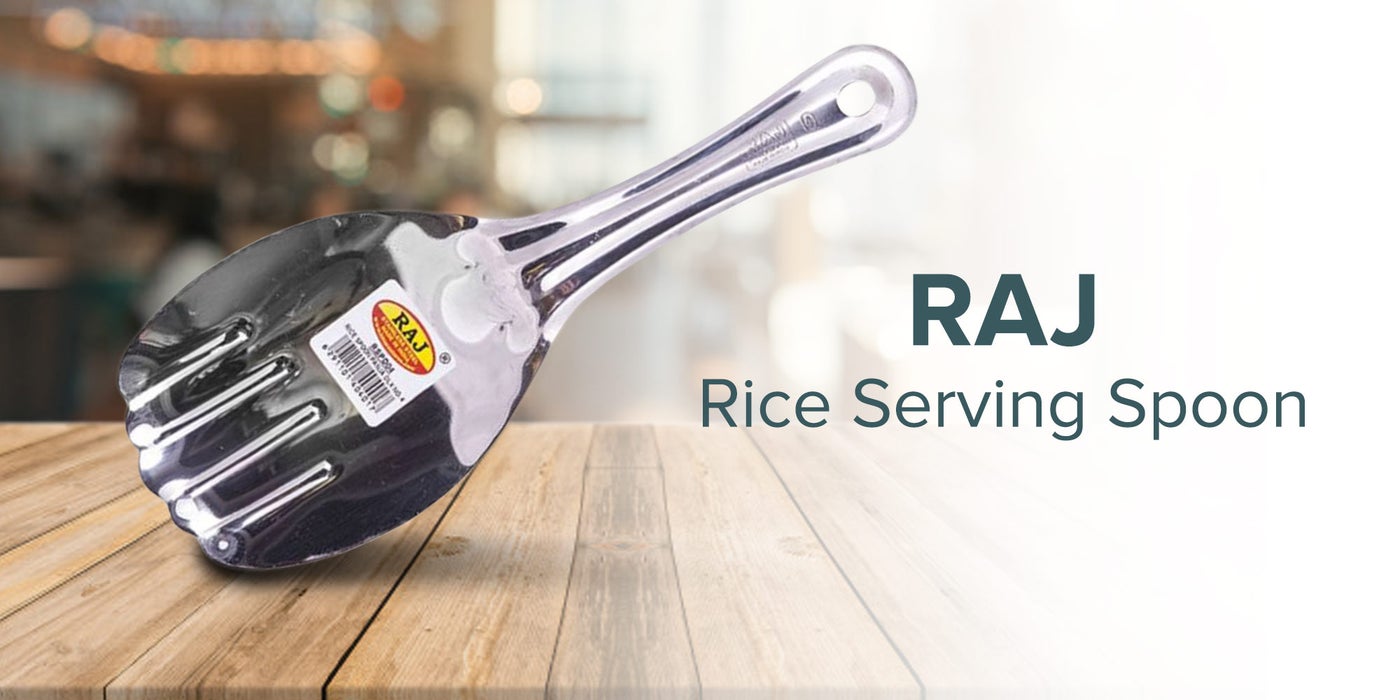 RAJ Stainless Steel Rice Serving Spoon Silver UAE | Dubai, Abu Dhabi