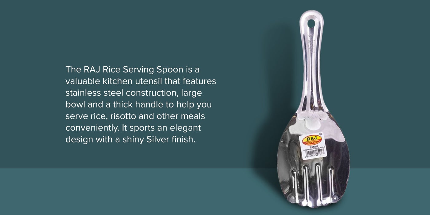 RAJ Stainless Steel Rice Serving Spoon Silver UAE | Dubai, Abu Dhabi