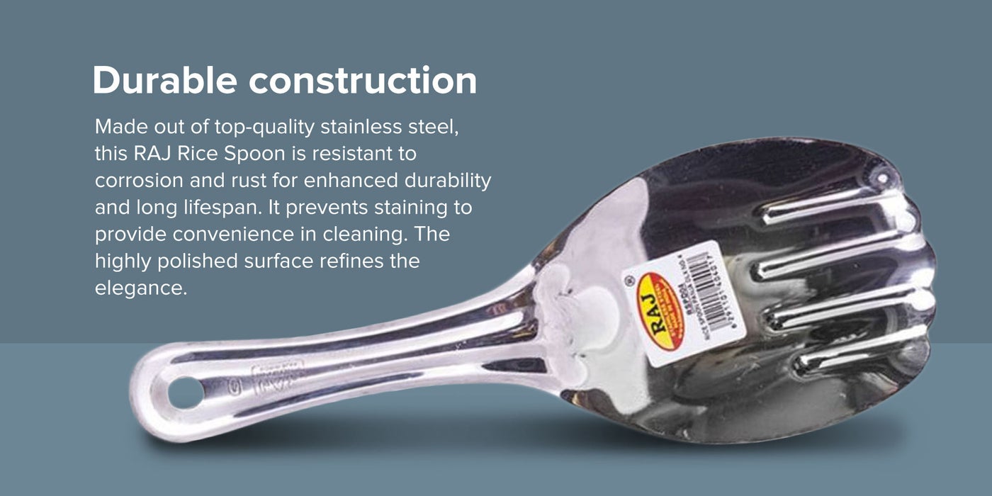 RAJ Stainless Steel Rice Serving Spoon Silver UAE | Dubai, Abu Dhabi