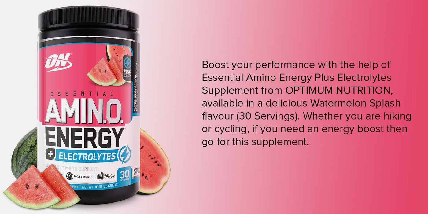 Optimum Nutrition Essential Amino Energy Plus Electrolytes Supplement ...