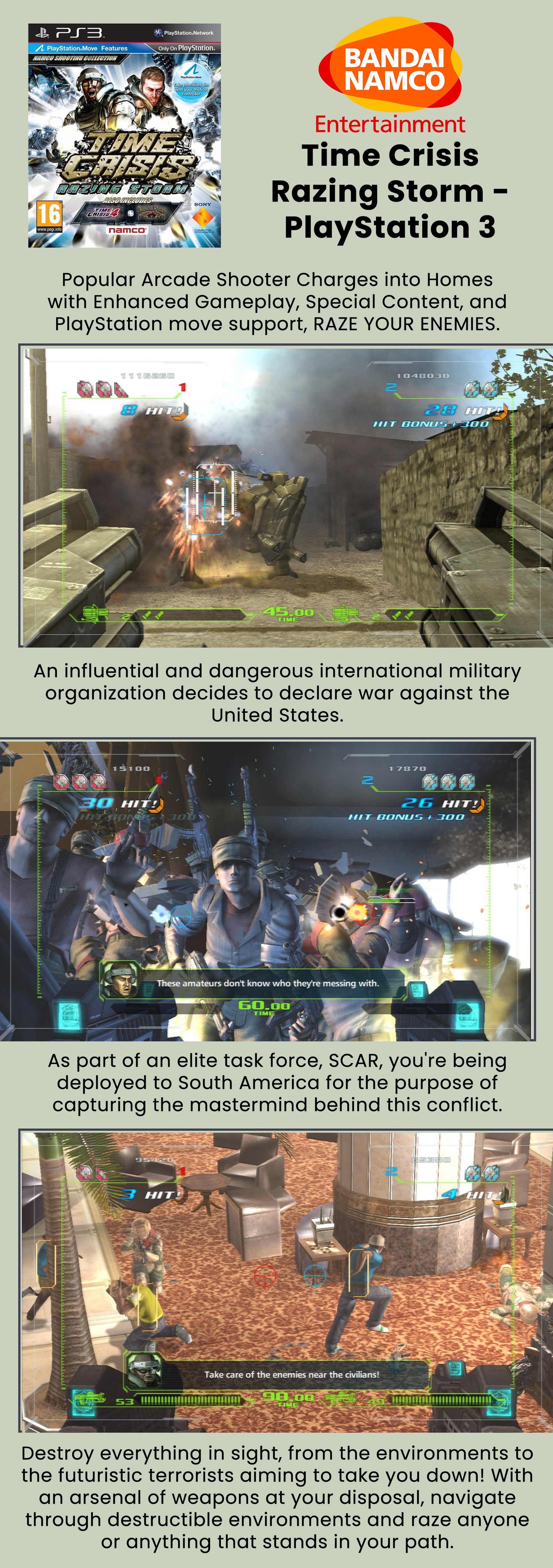 BANDAI NAMCO Entertainment Time Crisis Razing Storm - Action & Shooter ...