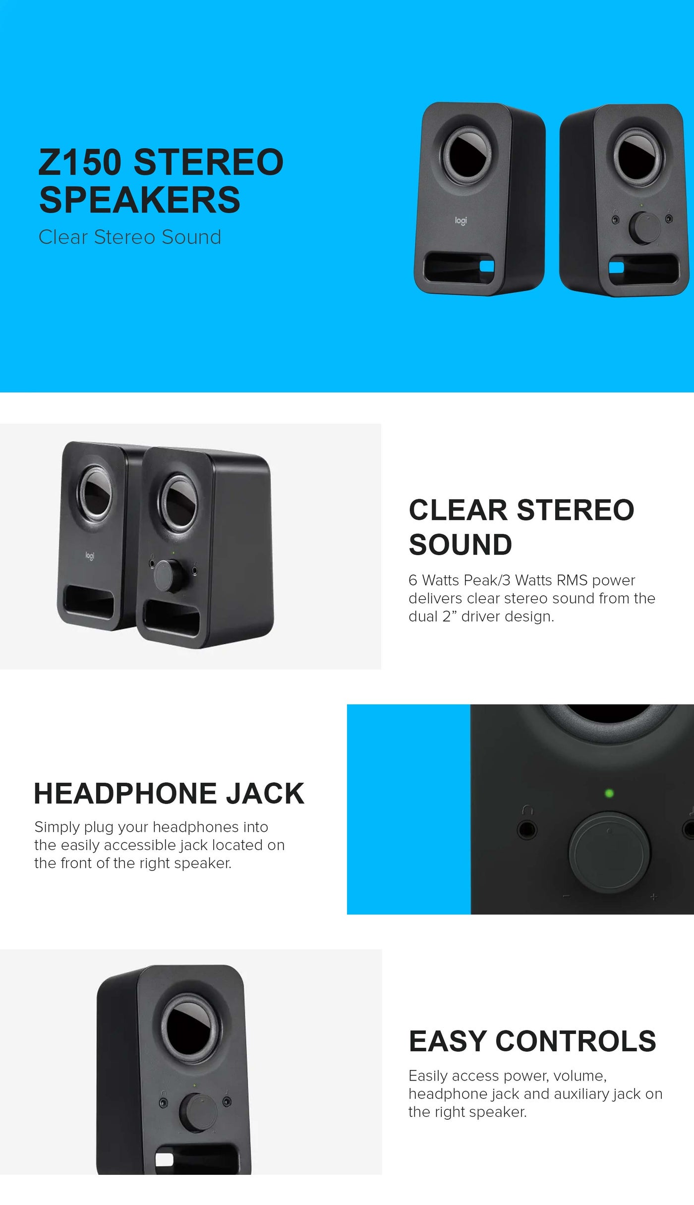 Logitech Z150 Multimedia Speaker For PC White Egypt | Cairo, Giza