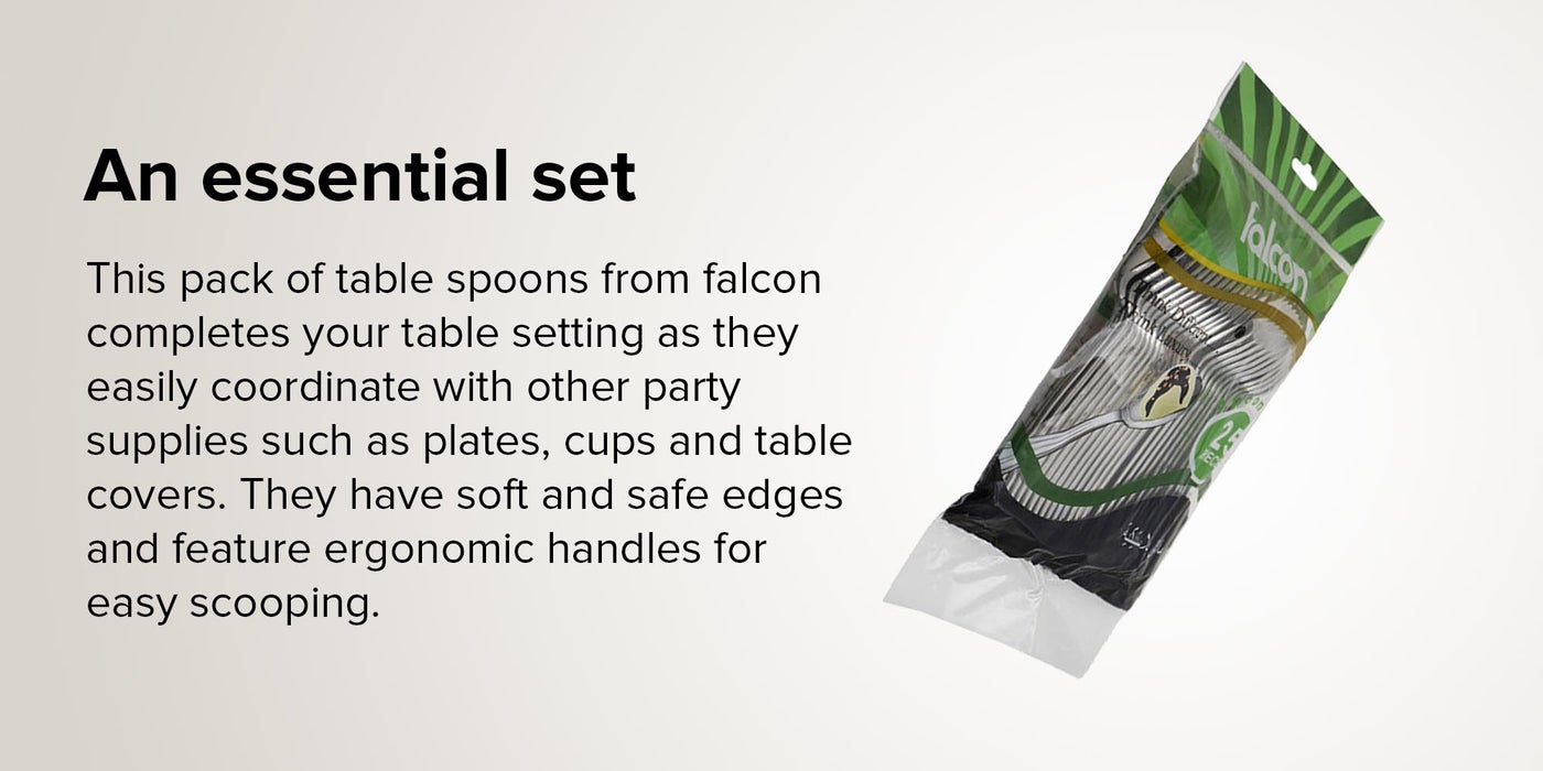 Falcon Falcon Plastic Table Spoons Silver UAE | Dubai, Abu Dhabi