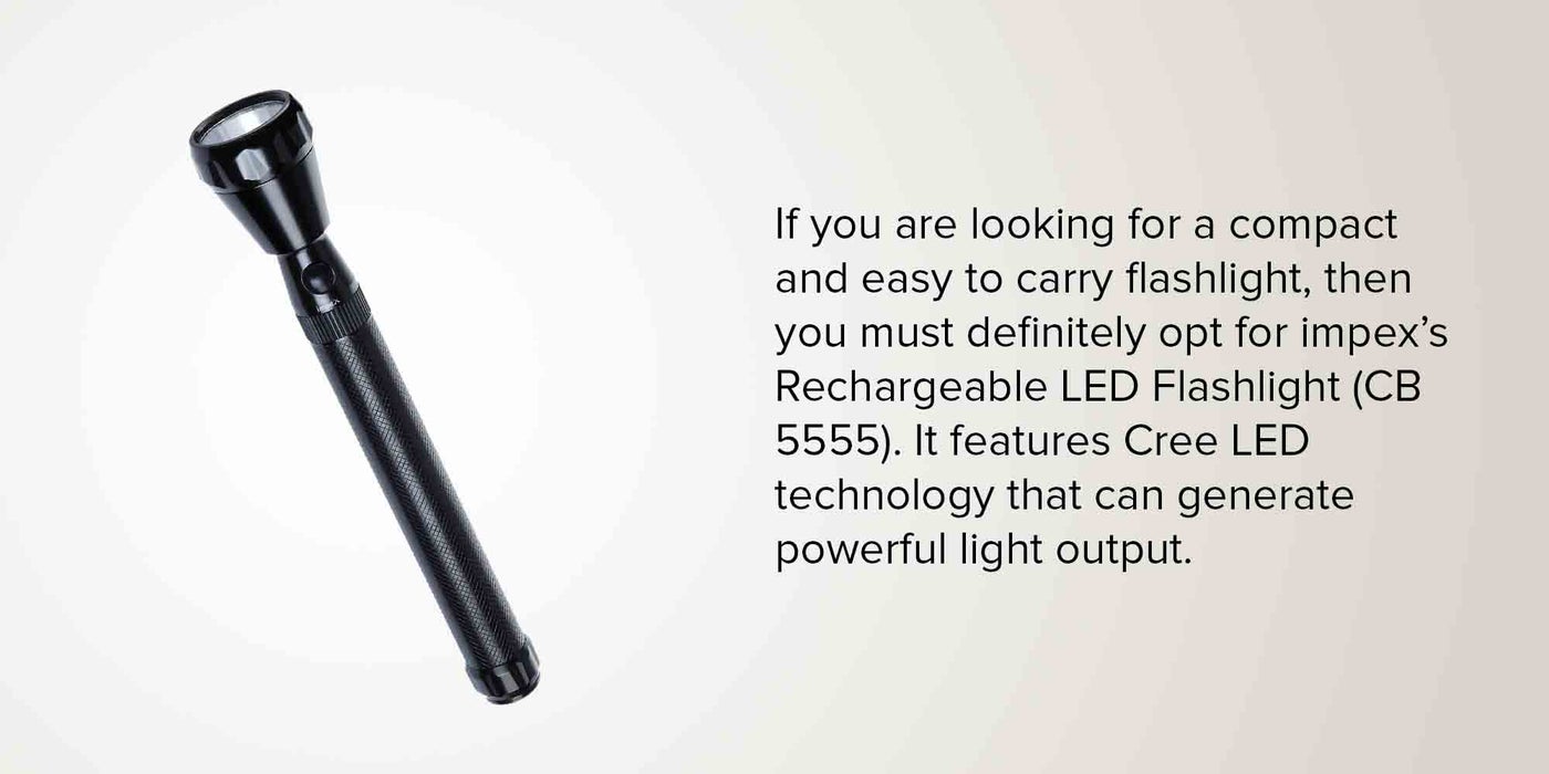 Impex 5-Piece Durable Powerful LED Flashlight Set, Aluminium Body ...
