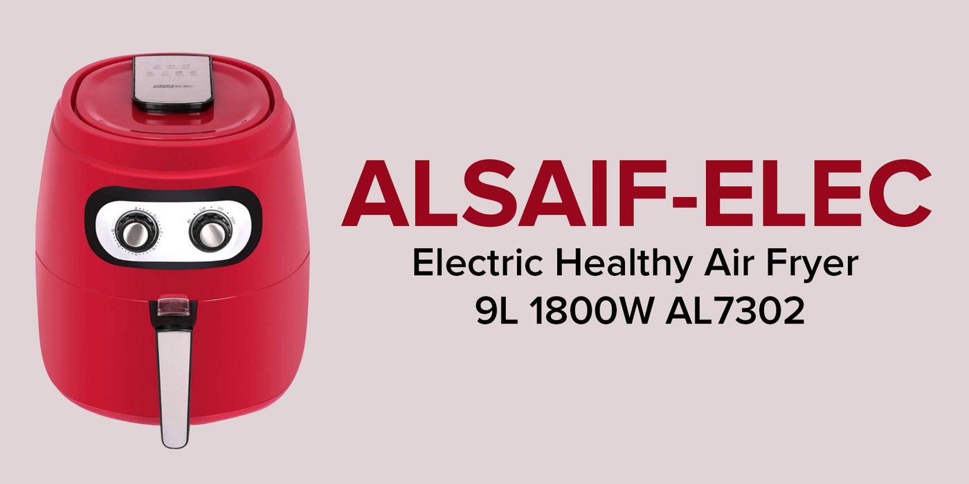 ALSAIF-ELEC Electric Healthy Air Fryer For Fry/Grill/Bake/Roast 9.0 L 1800.0 W AL7302 Red KSA ...