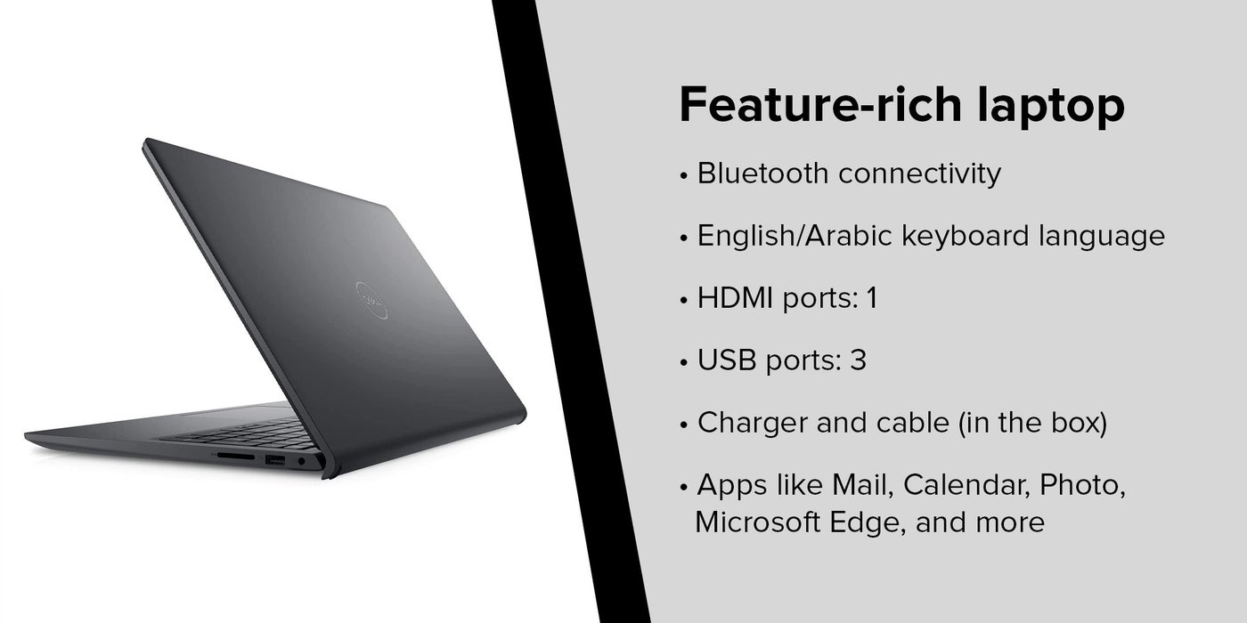 تسوق ديل ولابتوب إنسبايرون 3511 بشاشة مقاس 15.6 بوصة بدقة كاملة الوضوح ومعالج إنتل كور i3-1115G4 ...
