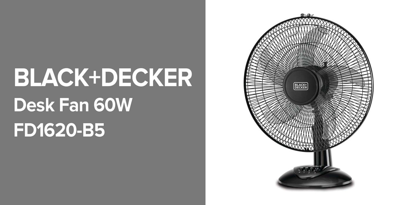 BLACK+DECKER Desk Fan FD1620-B5 Black KSA | Riyadh, Jeddah