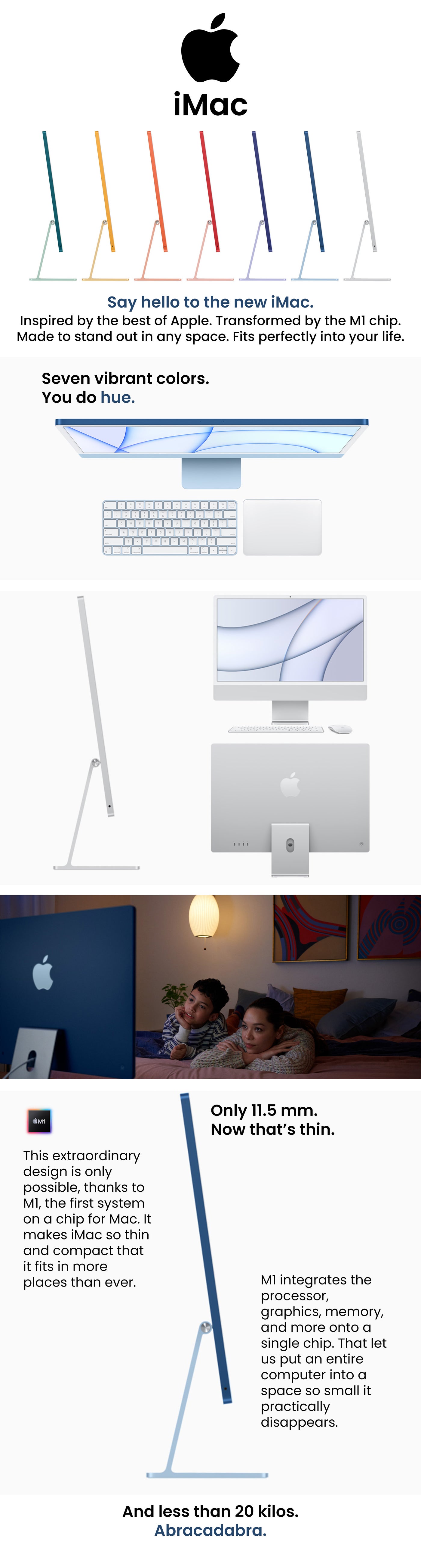 Apple iMAC Z12W All-In-One With 24-Inch 4.5K Retina Display, M1 Octa ...