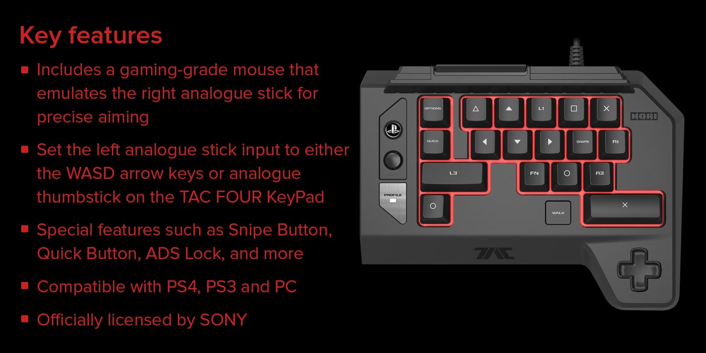 HORI TAC Four Wired Keyboard And Mouse Set - PlayStation 4 UAE | Dubai ...