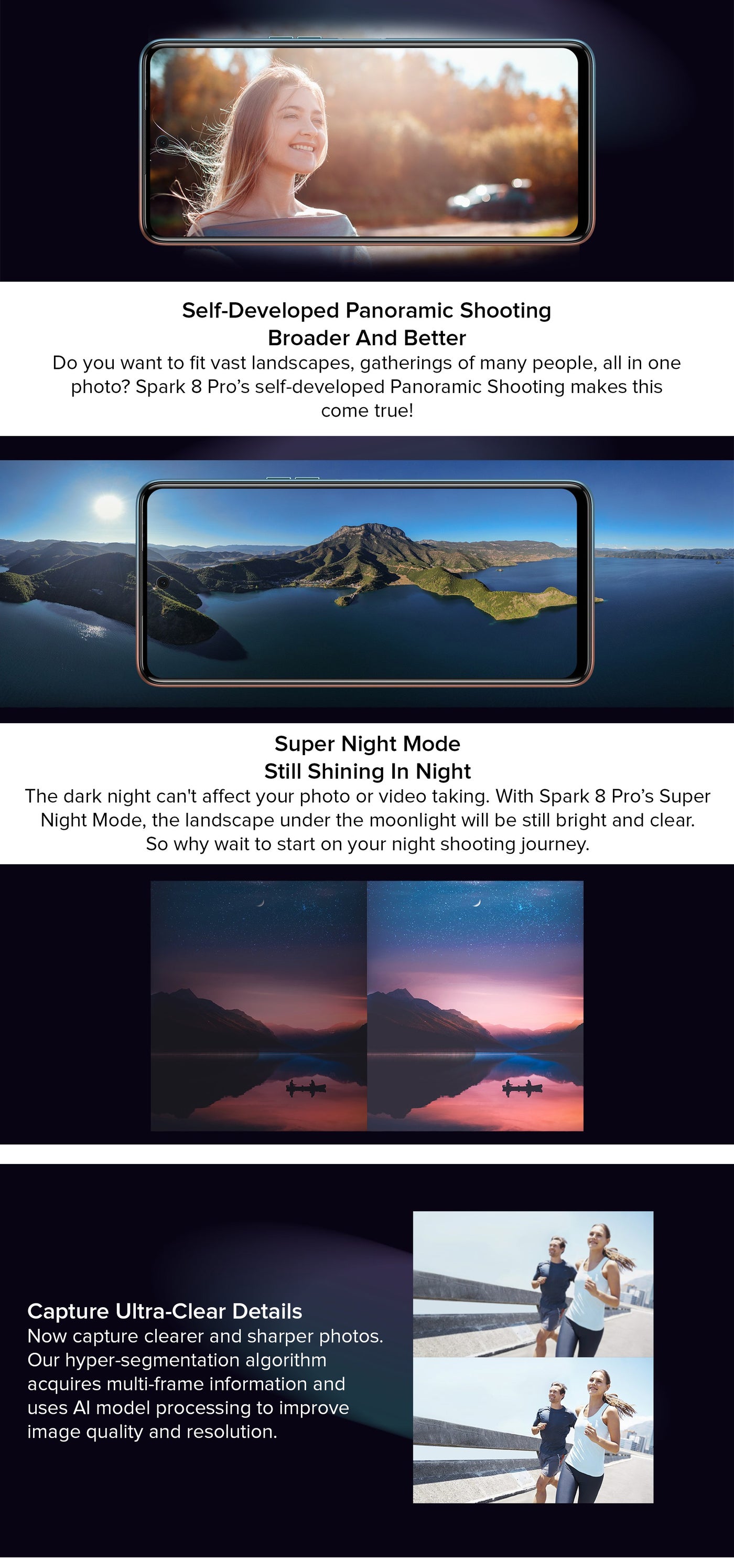 TECNO SPARK 8 Pro Dual SIM Komodo Beach 4GB RAM 128GB 4G - Middle East ...