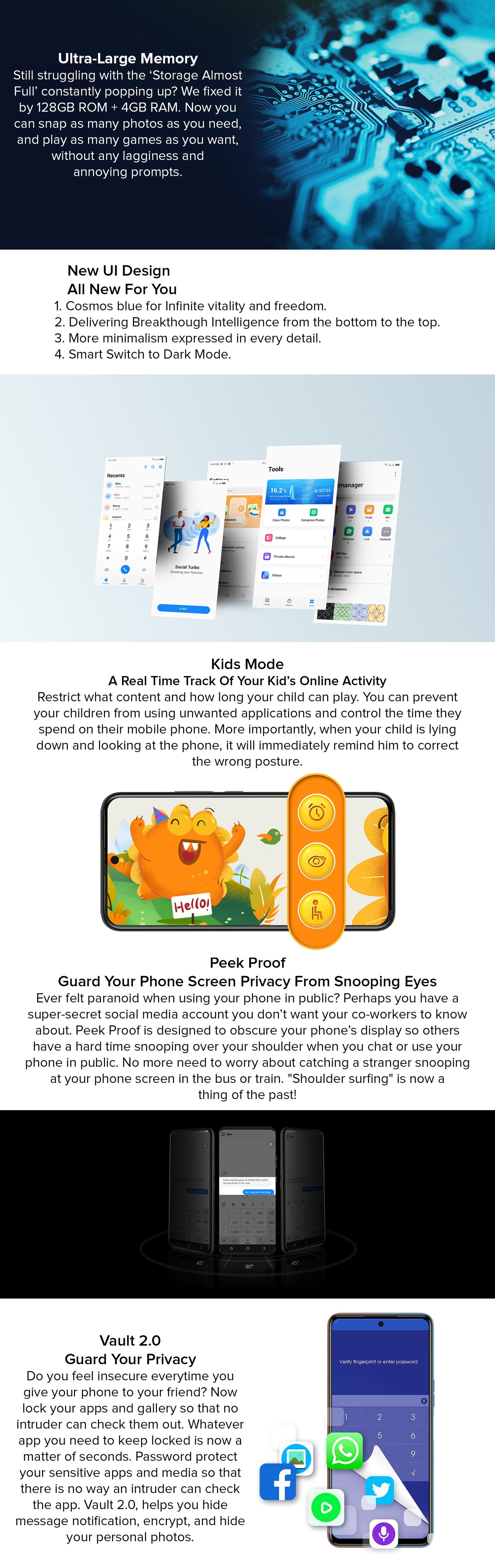 TECNO SPARK 8 Pro Dual SIM Komodo Beach 4GB RAM 128GB 4G - Middle East ...