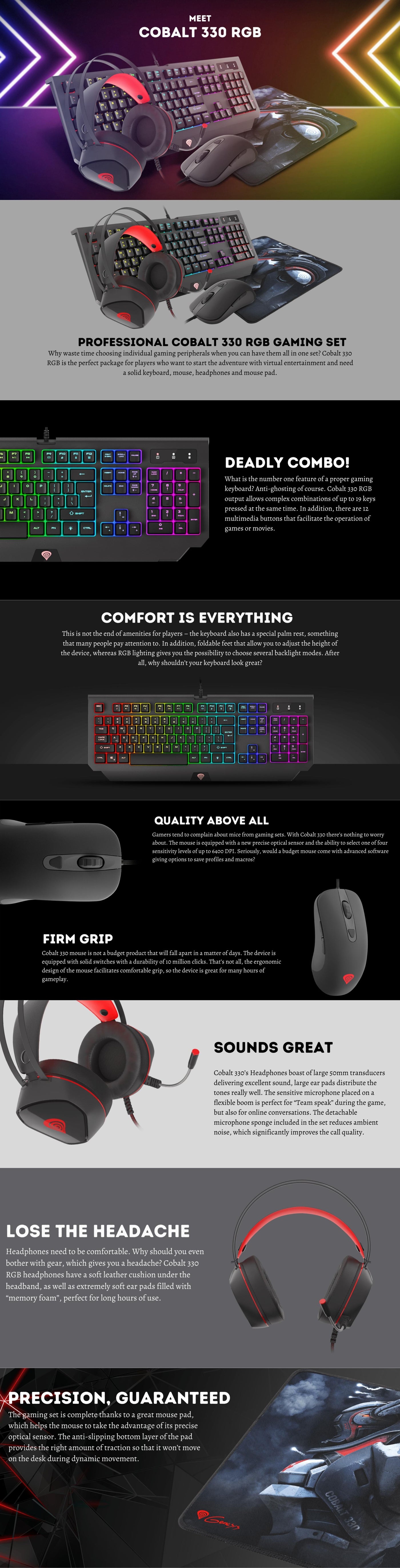 GENESIS Professional Cobalt RGB Gaming Set - Wired UAE | Dubai, Abu Dhabi