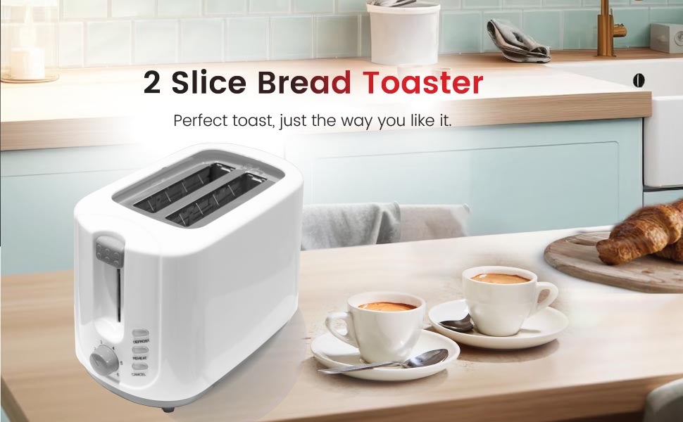 Nobel 2-Slice Toaster with Precise Toasting, Reheat, and Easy Cleaning ...